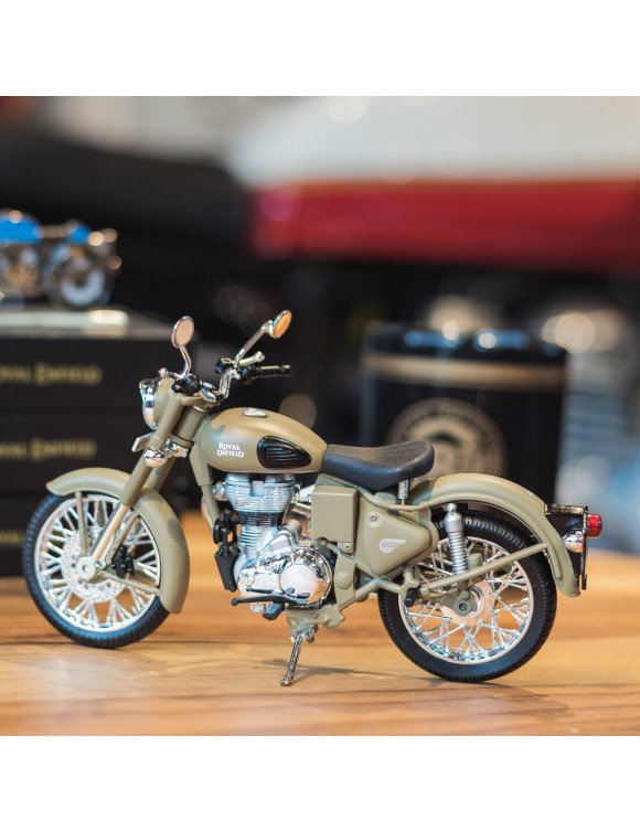 Original Royal Enfield Classic 500 Desert Storm 1:12 3D-Motorradmodell