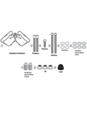 Pair of Side Frames, Givi TMT9056 for MT501 Bags, Royal Enfield Hunter 350