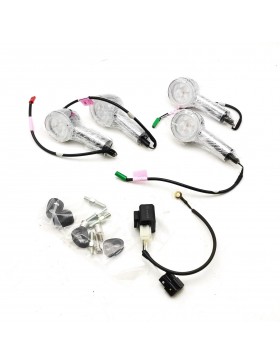 Turn Signal Set, Silver, Original KXA00263, Royal Enfield Super Meteor 650