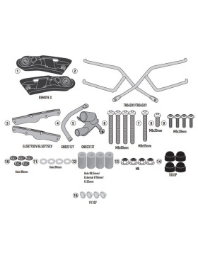 Givi Tr1171 side frames kit soft bags,Honda CB 500 x