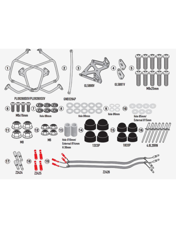 Givi PLO9260CAM Kofferträger-Kit für Monokey Trekker Outback Koffer ...