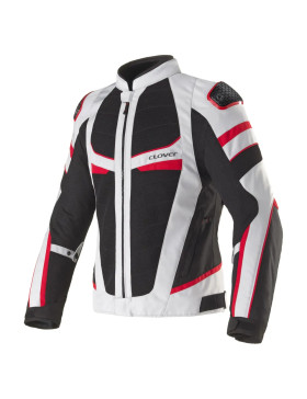 Clover Rainjet-3 WP Men's Summer Motorcycle Jacket Black/Red 17015-R/GR