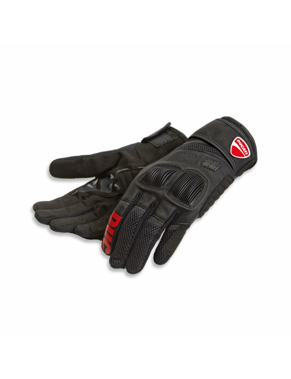 Ducati Summer C4 Black/Red Original Men's Motorcycle Gloves 98109240