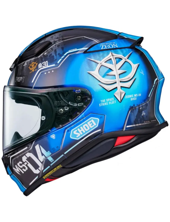 Shoei NXR2 Ramba Ral's Bugu TC-2 Blue/Black Glossy Full-Face Motorcycle ...