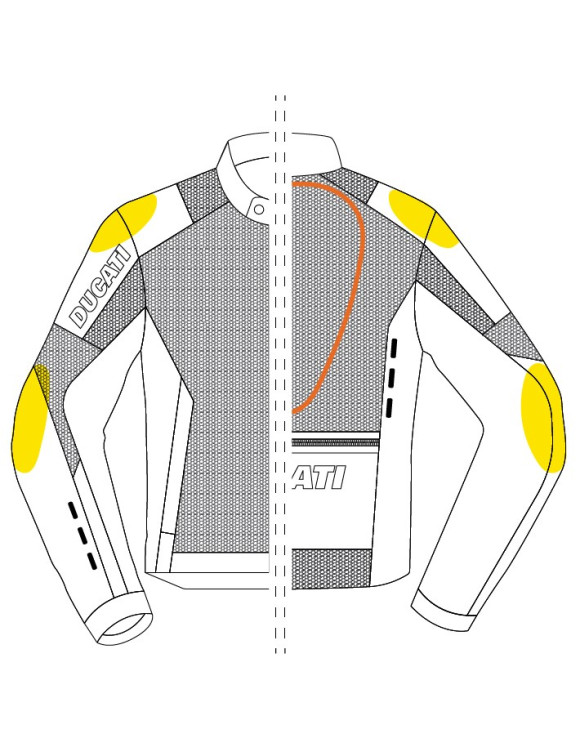 Ducati Flow C5 2.0 Black/Red Original Men's Summer Motorcycle Jacket ...