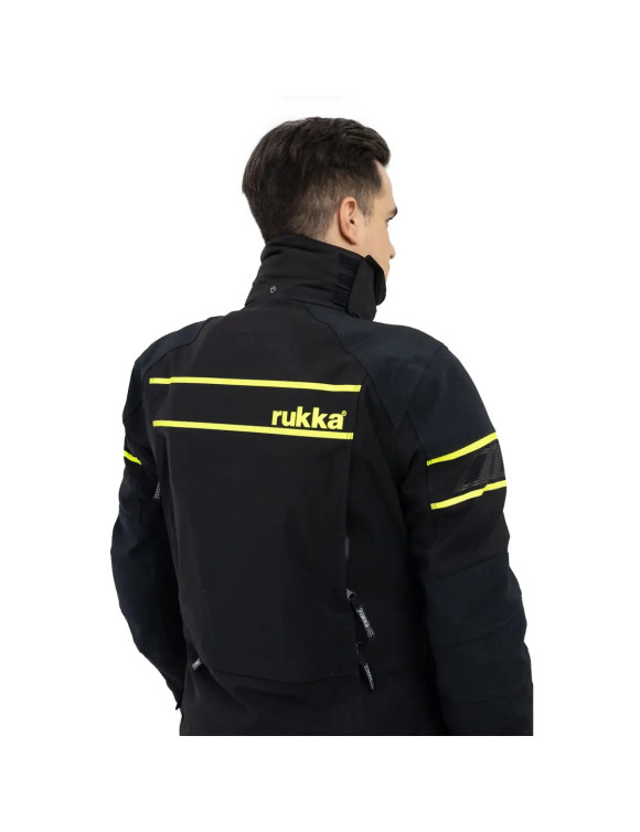 Rukka Rapto-R JKT Men's Touring Motorcycle Jacket - Black Yellow
