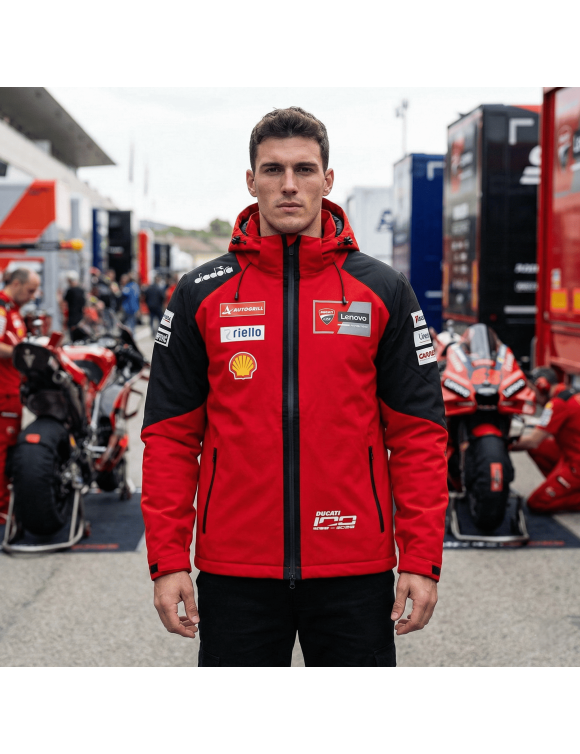 Ducati GP Team Replica '26 Men's Rain Jacket - Black/Red
