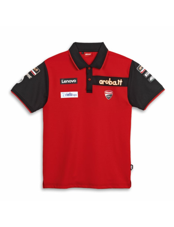 Polo para Hombre Ducati SBK Team Replica '26 - Negro/Rojo