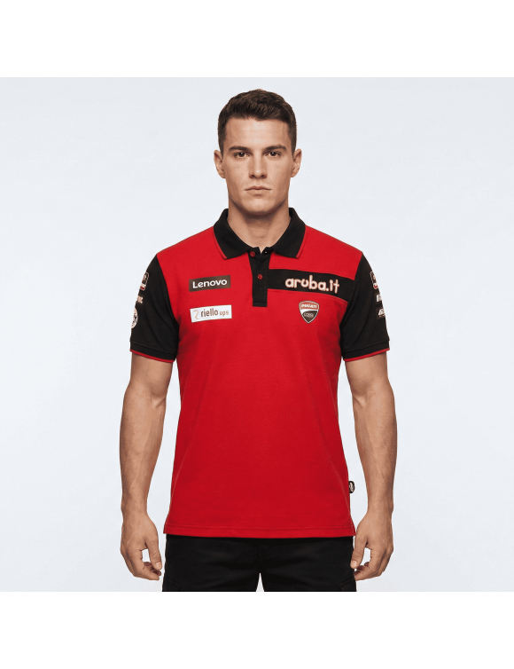 Polo para Hombre Ducati SBK Team Replica '26 - Negro/Rojo